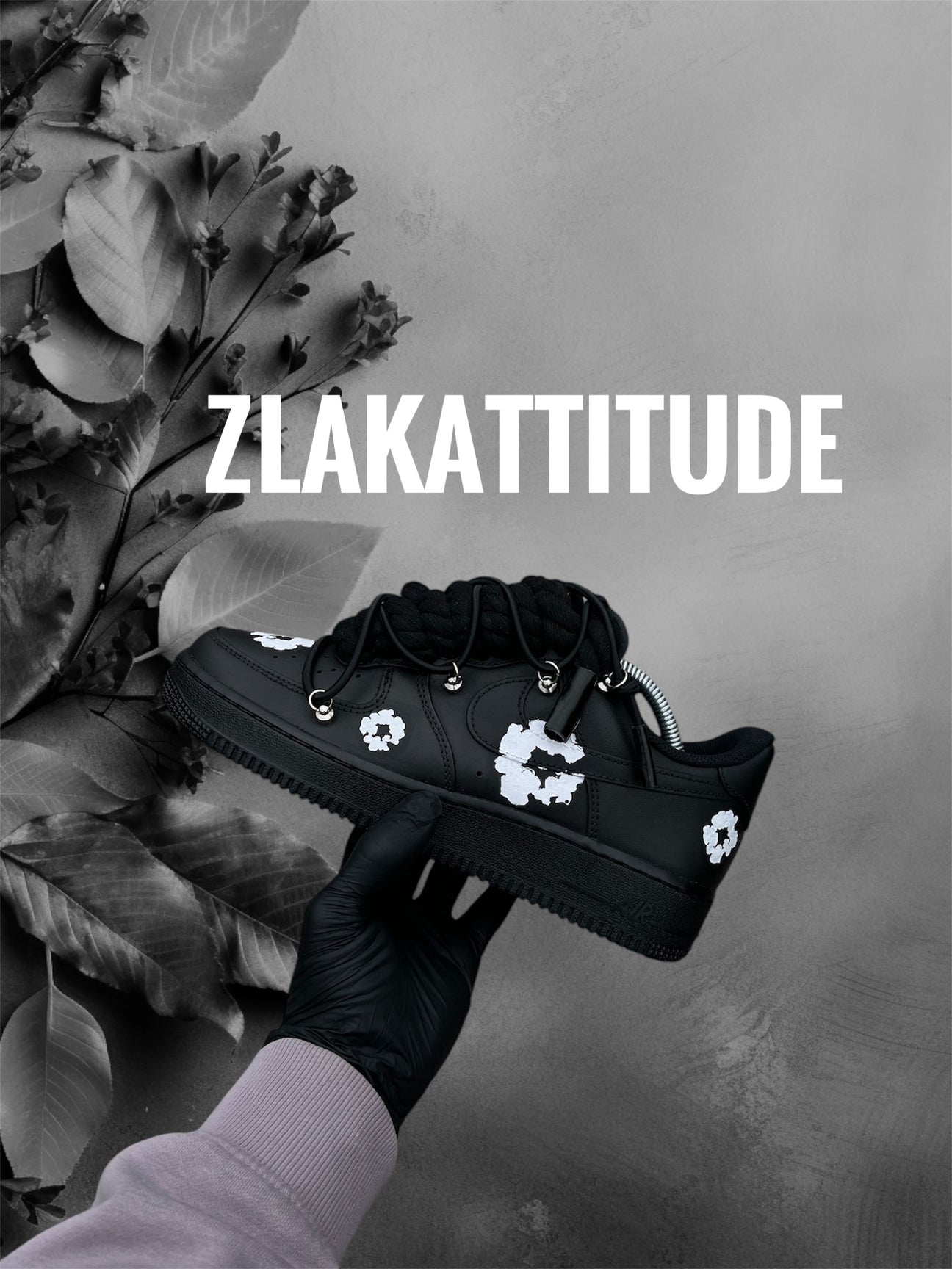 ZLAKATTITUDE CUSTOM Sneakers et lacet fluffy